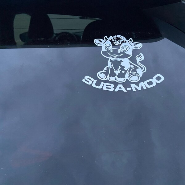 Suba-moo Subaru Vinyl Decal - Etsy