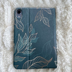 Abstract Sea Sun iPad Case With Pencil Holder for iPad Air 4/5 iPad Pro ...