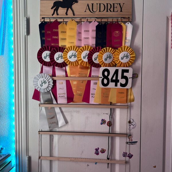 Personalized Horse Show Ribbon Holder: Equestrian Award Display - Etsy