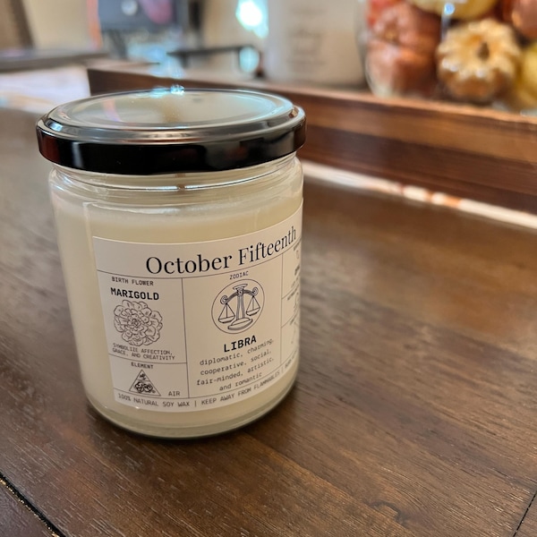 Personalized Birthdate Candle: Zodiac Astrology Gift - Etsy