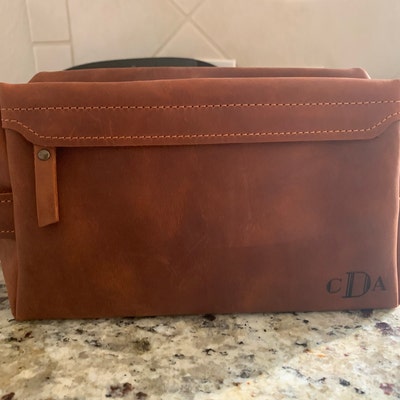 Dopp Kit for Men Leather Mens Dopp Kit Mens Leather Toiletry Bag Mens ...