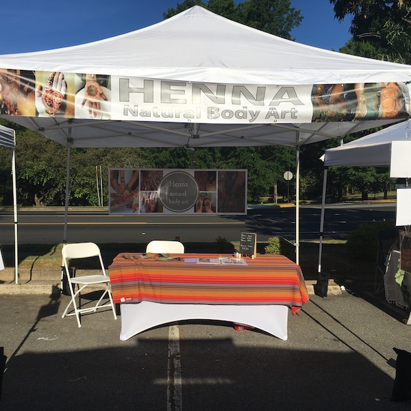 Canopy Vinyl Banner 9ft X 1ft Full Color Custom Printed Banner Full Kit ...