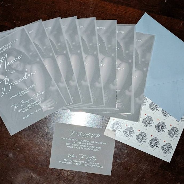 Vellum Wedding Invitations, Printed Vellum Wedding Invitation Inserts ...