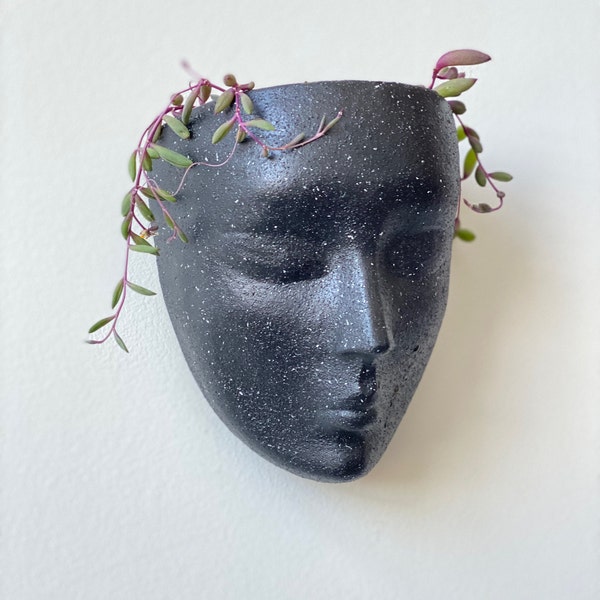 Handmade Human Face Wall Planters - Creative Plant Display - Face Plant ...