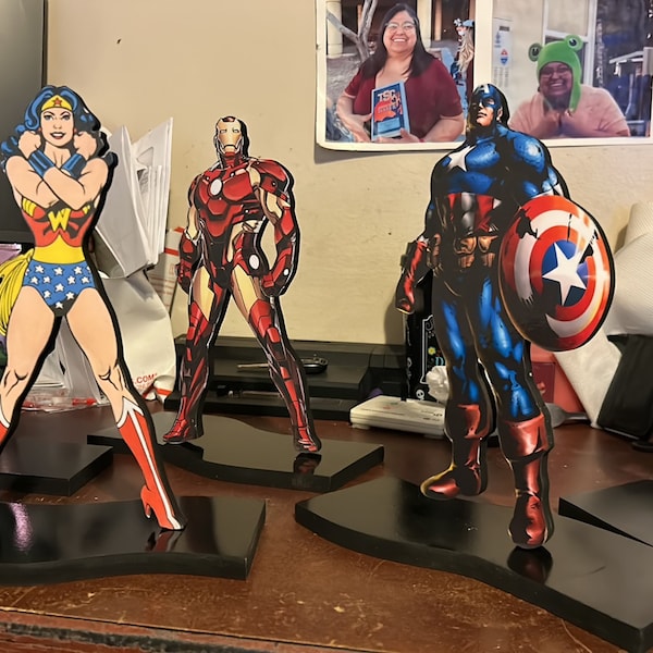 Super Hero Stand up Birthday Centerpieces - Etsy