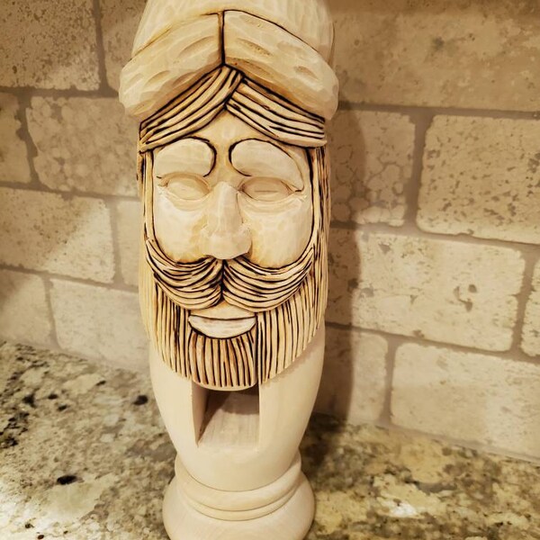 Hand Carved Wood, Woodcarving, Cypress Knee Santa by Georg Noah ...