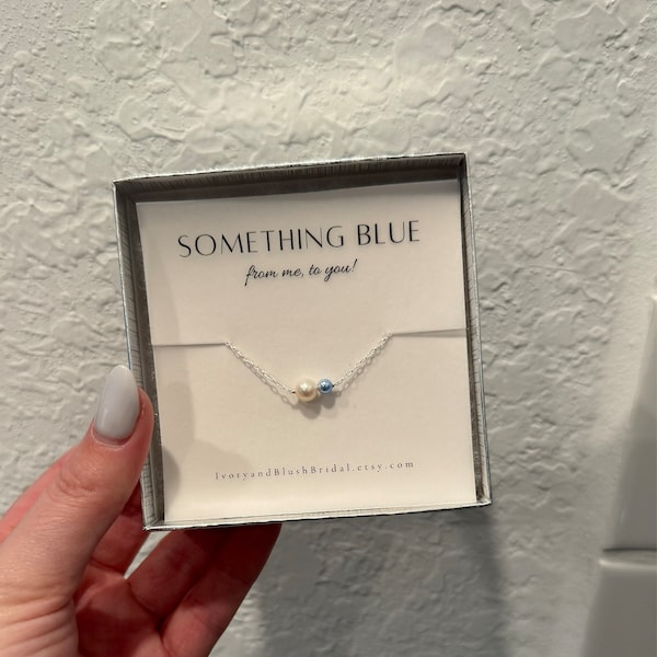 Something Blue Bracelet, Something Blue for Bride Dainty Pearl Bracelet ...
