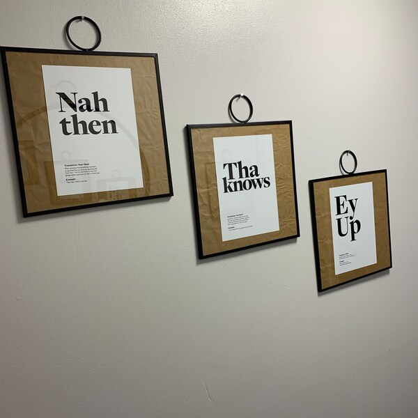 Nah Then Description Print • Yorkshire Slang Print • Yorkshire Dialect ...