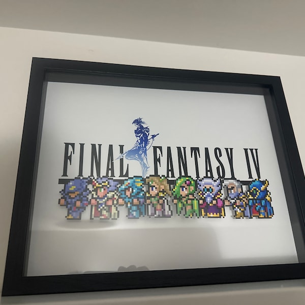Final Fantasy IV (title & Characters) - 3D Shadow Box for Gamers ...