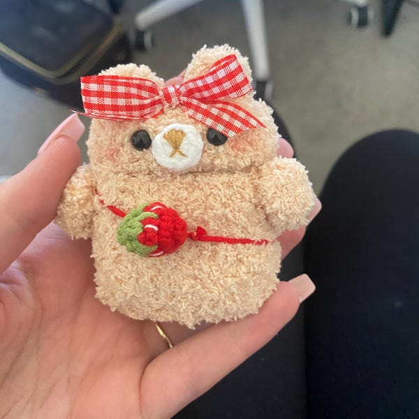 Cute Bear Airpods Case Plush Earphone Cases Headphone Cover Animal ...