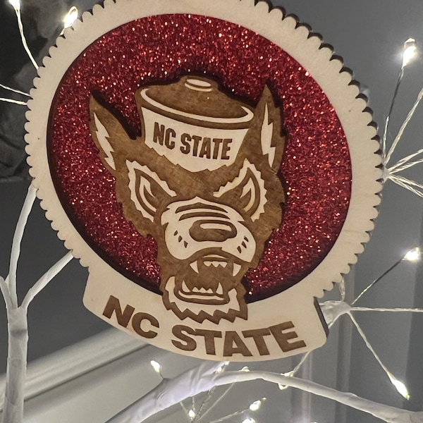 Handmade North Carolina State Ornament – Personalized NC State Football ...
