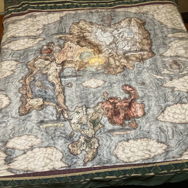 Elden Ring Lands Between Map Framed Poster, Elden Ring Map, High ...