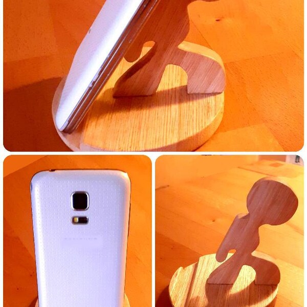 Funny Phone Stand, Wooden Mobile Phone Stand - Different Poses Karate ...