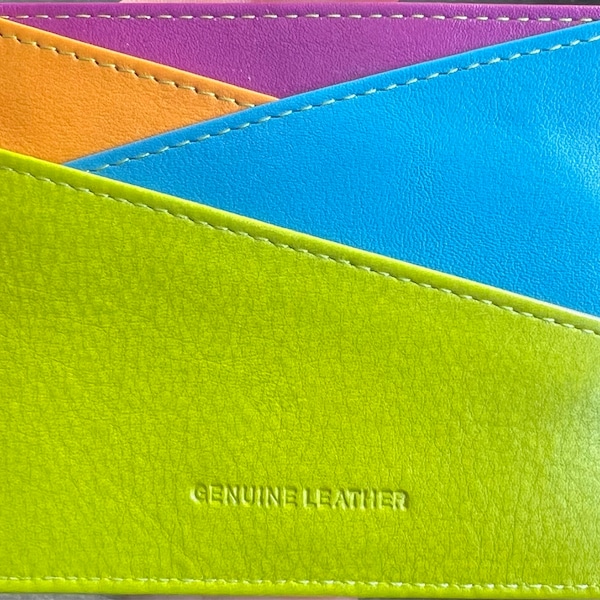 Colourful Premium Leather Card Holder, Real Leather, Multi Colors ...