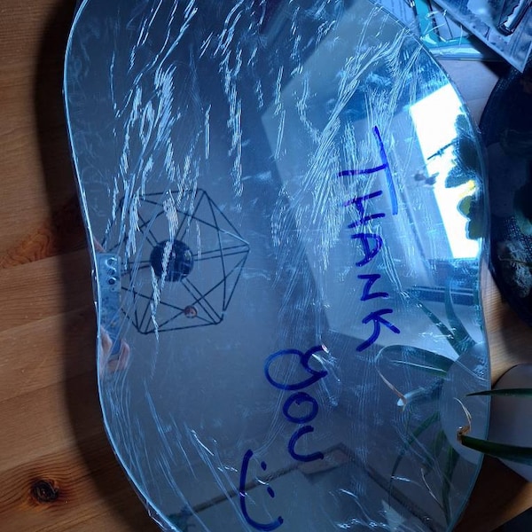 Wavy Led Bathroom Mirror - Wave Bedroom Makeup Mirror With Lighted ...