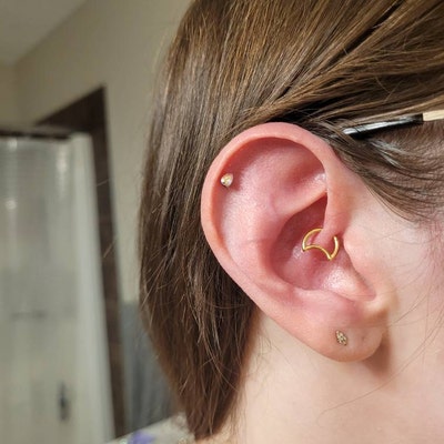 16g Teardrop Medusa Ring Lippy Loop Labret Surgical Steel Lip Ring ...