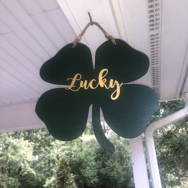 Irish Decor, St. Pattys Door Decor, Shamrock Door Hanger, St. Patricks ...
