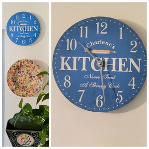 Personalized Kitchen Wall Clock White Kitchen Clock - Etsy