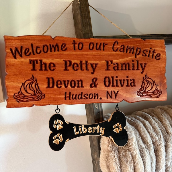 Personalized Camp Sign,cottage Sign,family Name Camper Sign, Camp Sign ...