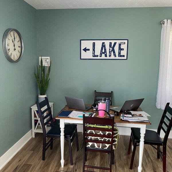 Large Lake Arrow Sign, Choose Your Size, Rustic Lake Decor, Lake House ...