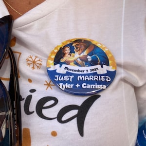 Disney Just Married Pins-disney Buttons Disney Pins Tiana | Etsy