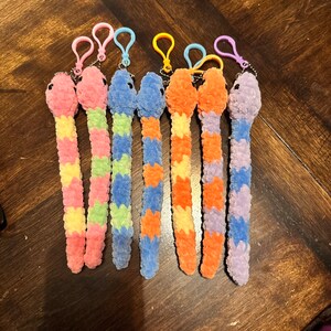 Crochet PATTERN Snake Keychain No Sew Amigurumi Tutorial PDF - Etsy