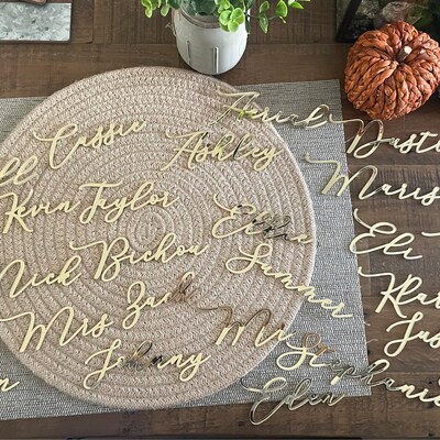 40 Name Tags Laser Cut Names Wedding Tags CUSTOM Personalized - Etsy