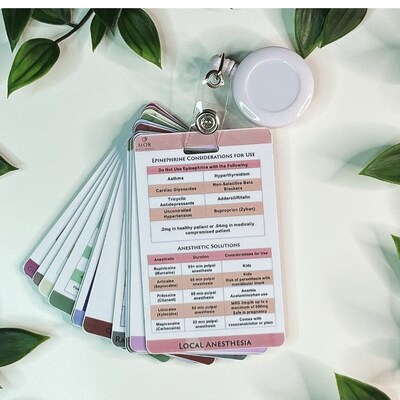 DELUXE Dental Hygiene Reference Card EXPANDED Pack, Dental Hygienist ...