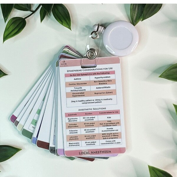 DELUXE Dental Hygiene Reference Card EXPANDED Pack, Dental Hygienist ...