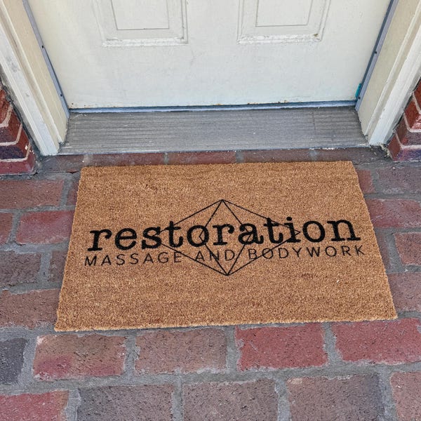 Simple Monogram Door Mat | Wedding Gift | Custom Doormat | Family ...