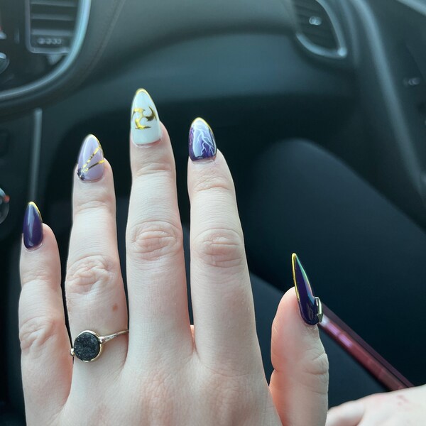 Raiden Inspired Nails - Etsy
