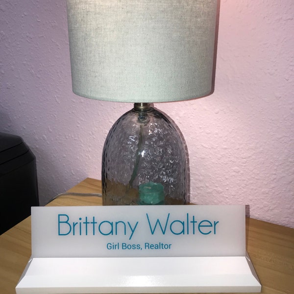 Desk Name Plate Office Supply Personalized Secretary Sign Gift Custom ...