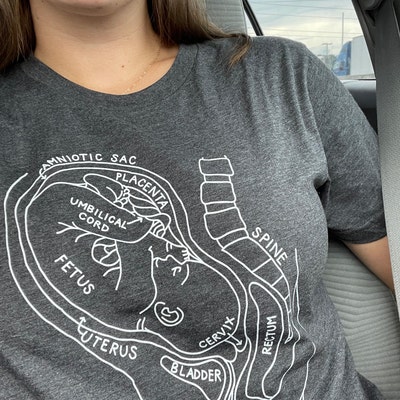 Pregnancy Anatomy Shirt, Fetus in Utero, Midwife Shirt, OBGYN, Nursing ...