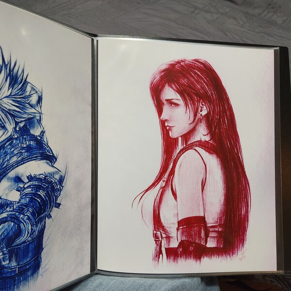 Tifa Final Fantasy VII Remake Limited Edition Fine Art Sketch Print FF7 ...