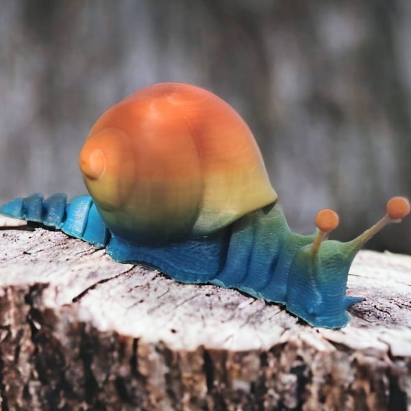 Cute Flexi Snail - Instant Download Print-in-place STL File for 3D ...