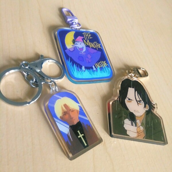 Tenma X Johan Anime Alternate Sides Keychain | Monster - Etsy