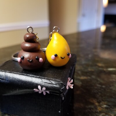Poop and Pee Keychain BFF Gift Best Friend Keychains Kawaii Poop and ...