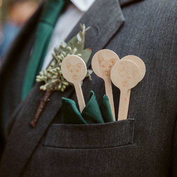 Signature Dog Drink Stir Stick, I Do Too Wood Engraved Cocktail Sticks ...