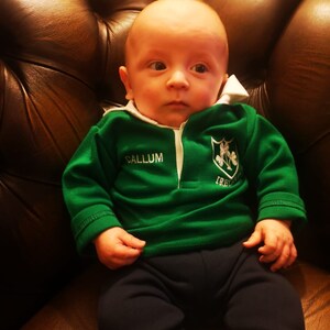 Ireland Clover Embroidery Retro Rugby Shirt Babies to 13 Years Newborn ...