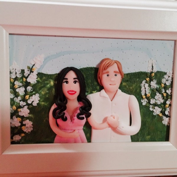 Custom Couple Portrait, Personalized Couple Gift, Gift for Her, Gift ...
