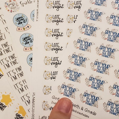 Grit Your Teeth and Grade Lesson Planning Teacher Planner Stickers - Etsy