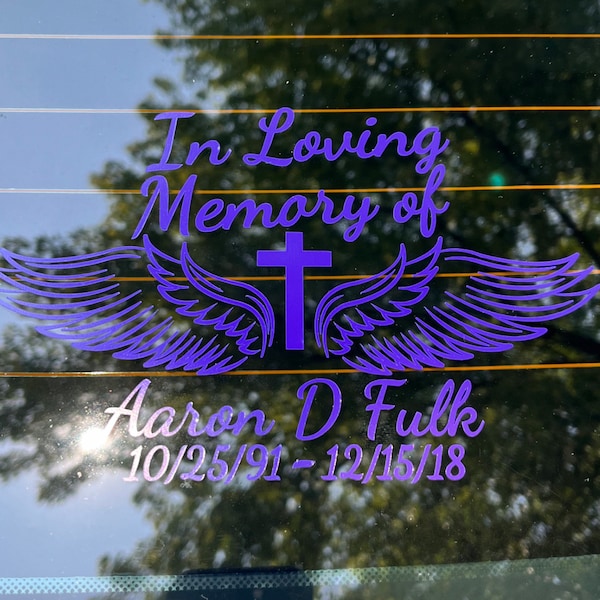 In Loving Memory Sticker Decal Custom Memorial Decal Personalized ...