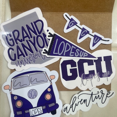 Grand Canyon University Large Sticker Pack, GCU Stickers - Etsy