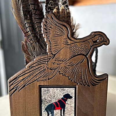 Personalized Double Wide Pheasant Tail Mount Plaque, Tail Feather ...