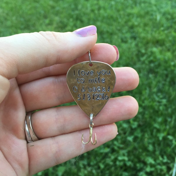 Handmade Stamped Fishing Lure - "i'll Love You 'til the End of the Line ...
