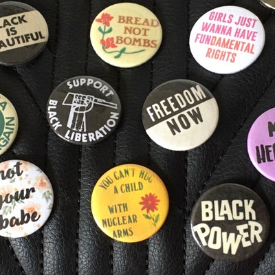 Anti-war Peace Protest Badges Set of 4 Vintage Remake Retro Anti ...