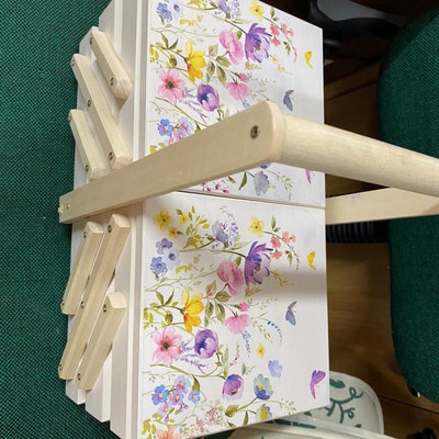 White Sewing Box With Lids, Storage Box Made From Real Wood, Very Big ...