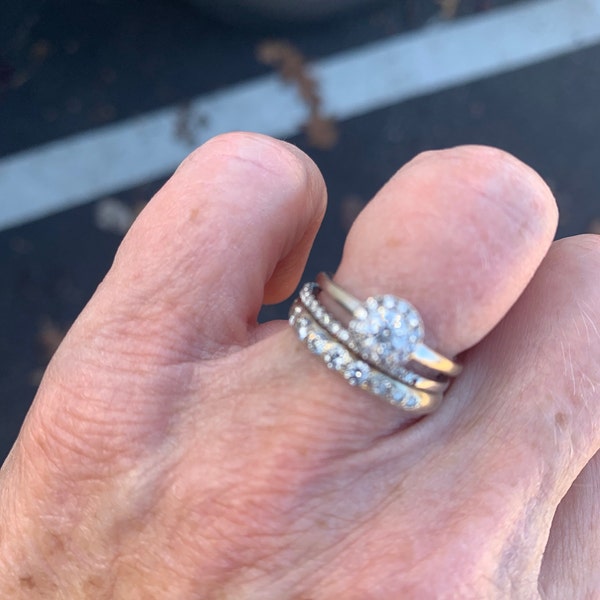 Oval Cut Diamond Wedding Halfway Eternity Band 3 Carat 14K 18k White ...