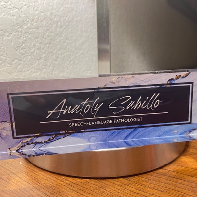 Desk Name Plate Custom, Office Name Plate, Phd Gift, Office Gift, Desk ...