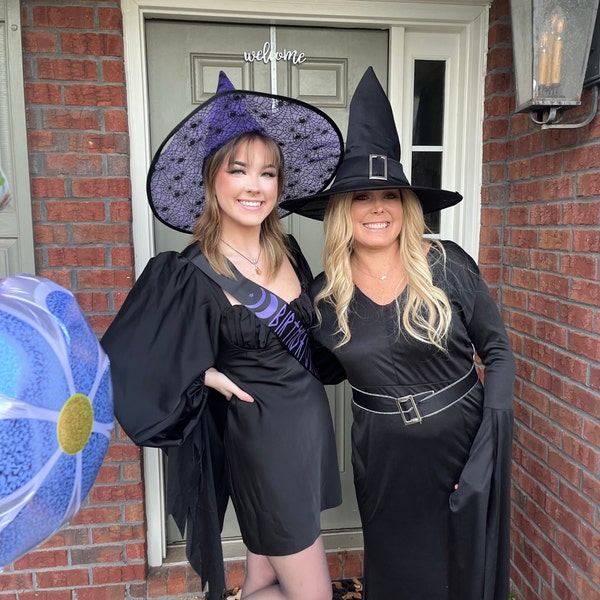 Birthday Witch With Moons Sash,coven Sash, Gothic Birthday Party Sash ...